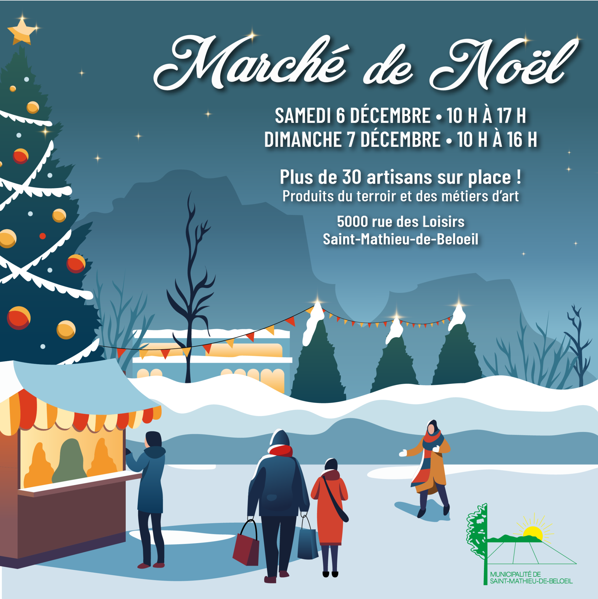 Le Marché de Noël aura lieu les 6 et 7 décembre - Municipalité de Saint-Mathieu-de-Beloeil